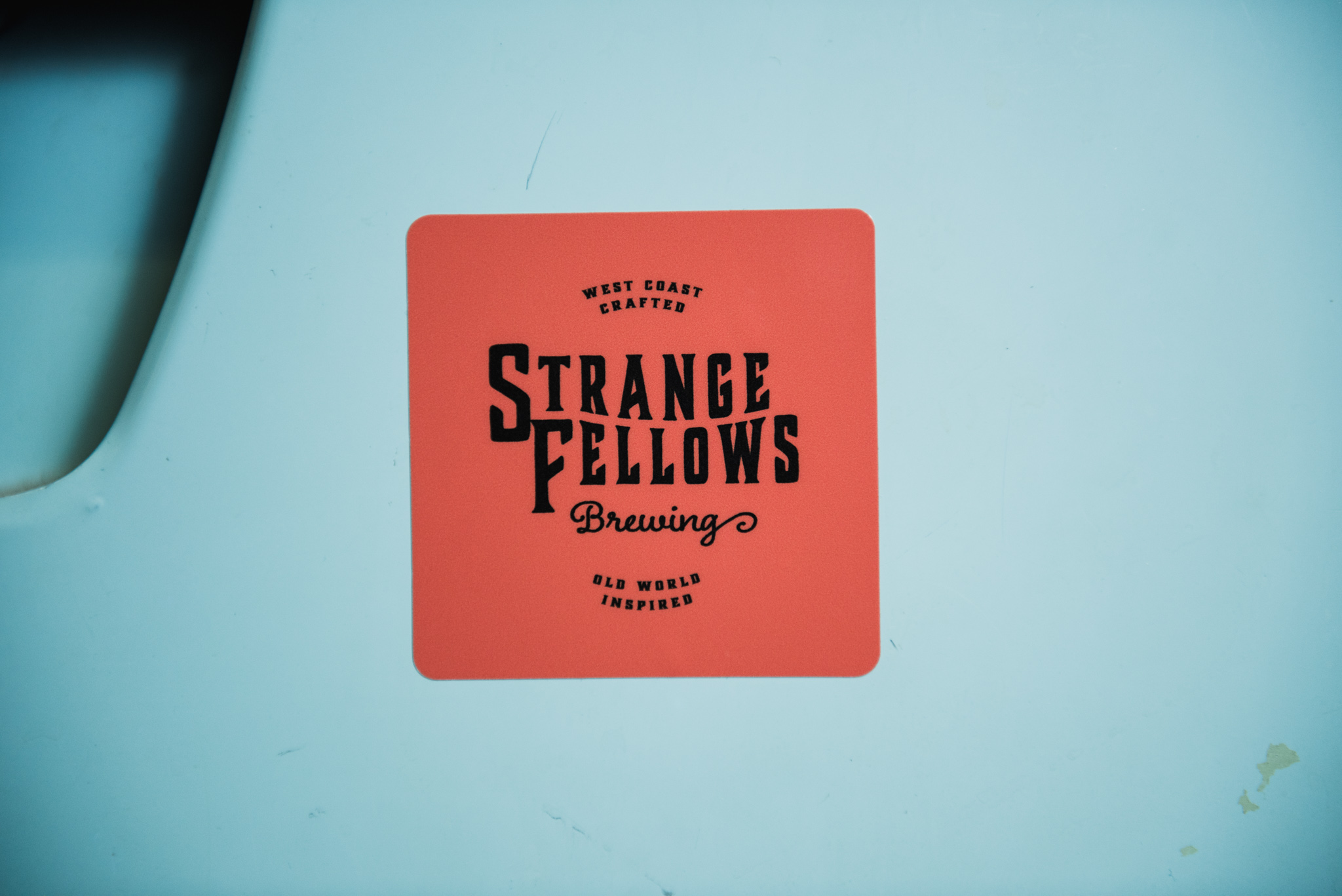 Vinyl 3” Strange Fellows Sticker - Vermillion - Strange Fellows Brewing ...